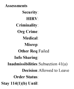 Canada Removal Order - GcmsNotes.com